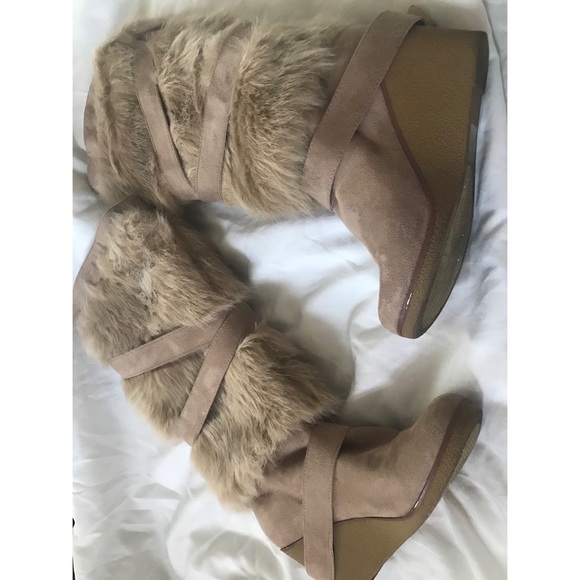 bebe | Shoes | Bebe Fur Boot | Poshmark